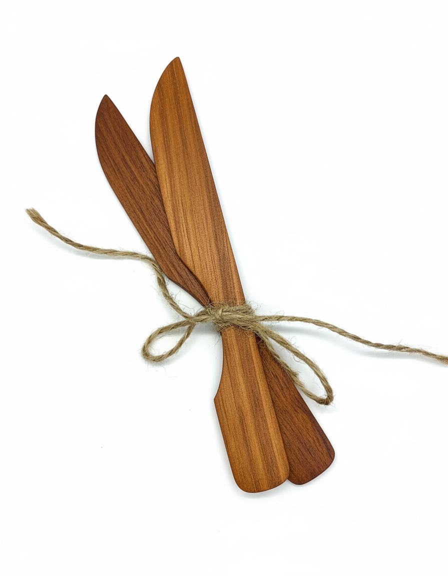 Set de 2 cuchillo de madera 14CM – Veta Indómita